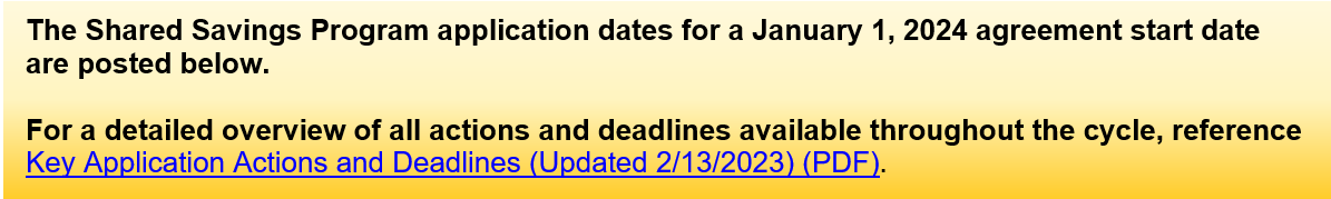 Application Types & Timeline | CMS